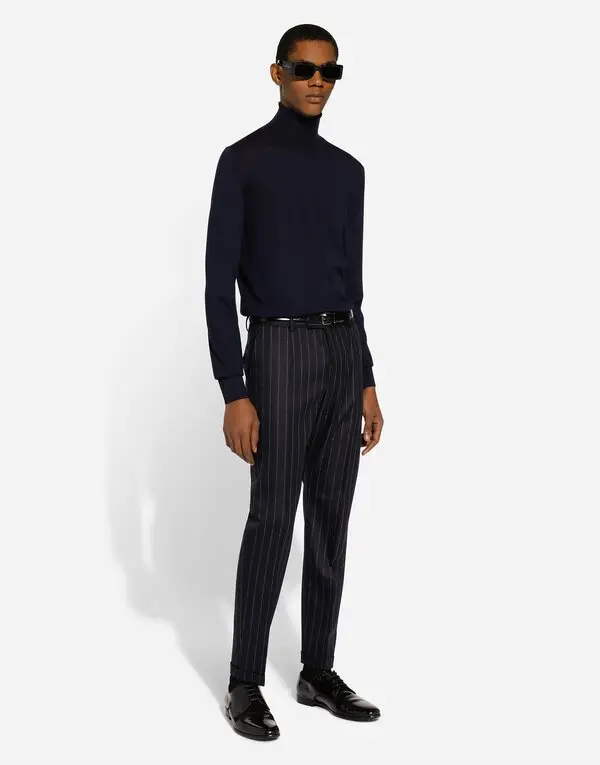Dolce & Gabbana Cashmere And Silk Turtleneck Sweater - Blue
