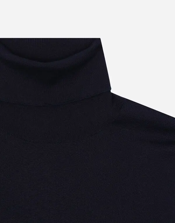 Dolce & Gabbana Cashmere And Silk Turtleneck Sweater - Blue