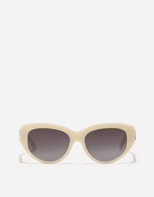 Dolce & Gabbana Dg Crossed Sunglasses - Striped Ivory