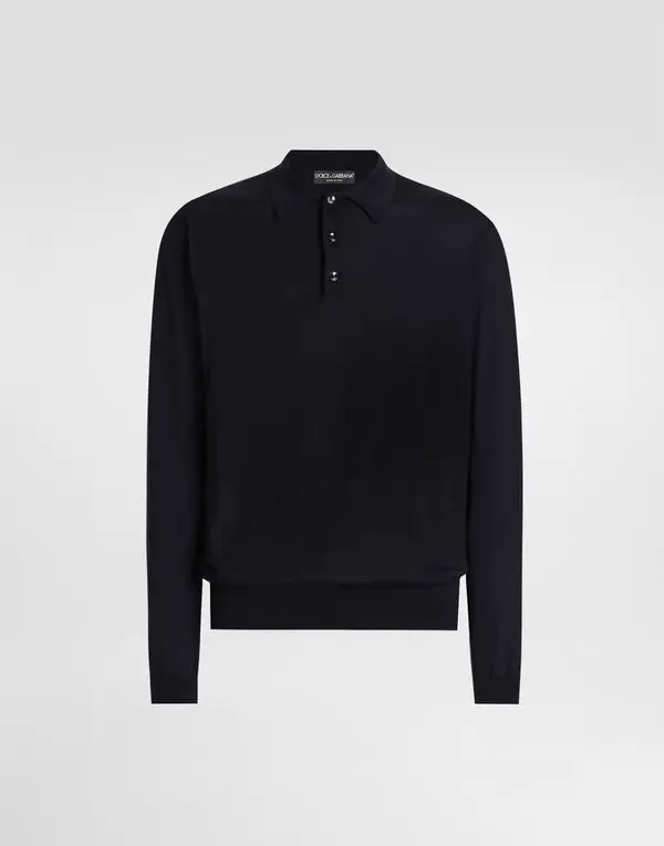 Dolce & Gabbana Cashmere Polo Shirt - Blue