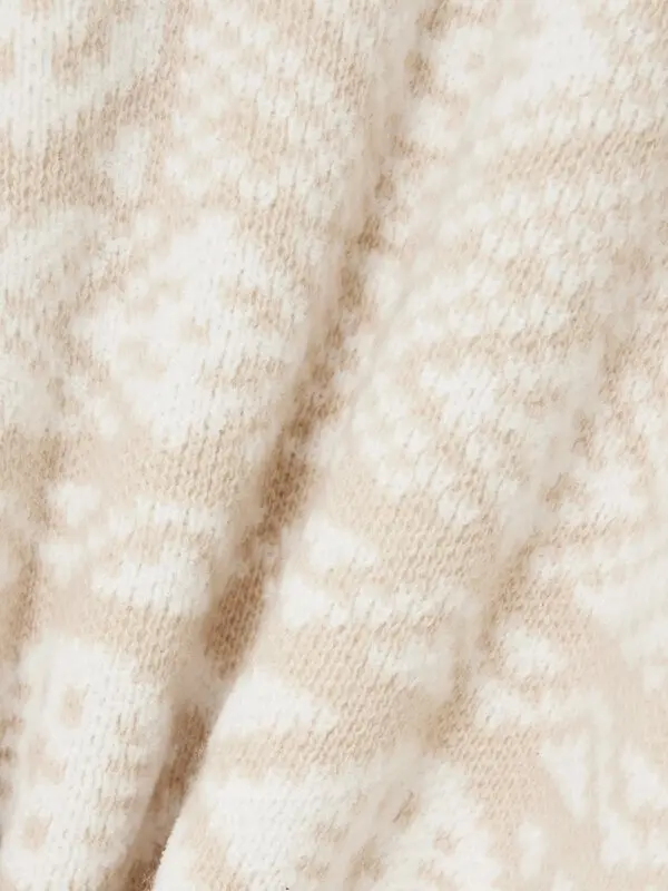 Bogner Nadin Fair Isle Appliquéd Wool-jacquard Turtleneck Sweater - Neutrals