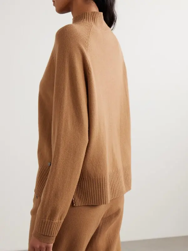 Bogner Lysanne Layered Wool Turtleneck Sweater - Brown