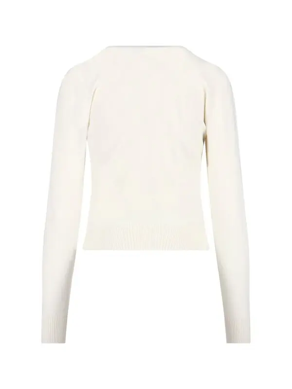 Patou Merino Wool Blend Sweater - White
