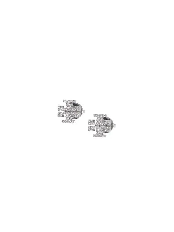 Tory Burch Kira Rhinestone Stud Earrings - Silver