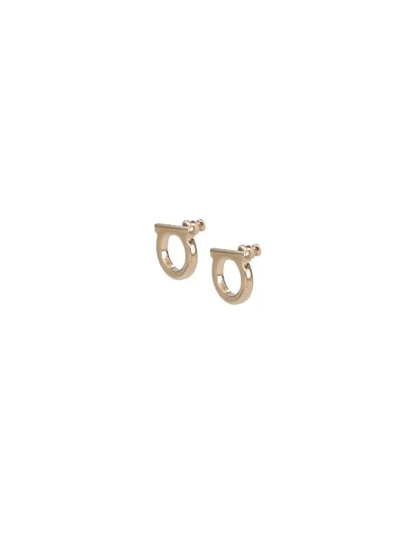 FERRAGAMO Gancini Stud Earrings - Gold