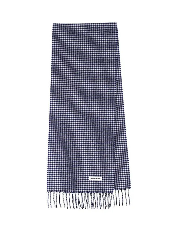 JIL SANDER Virgin Wool Scarf - Blue
