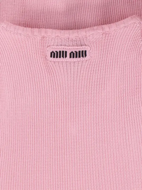 Miu Miu Silk Ribbed Sweater