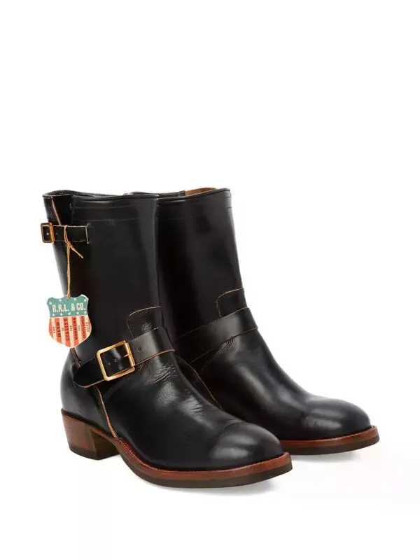 Ralph Lauren Buckle-embellished Biker Boots