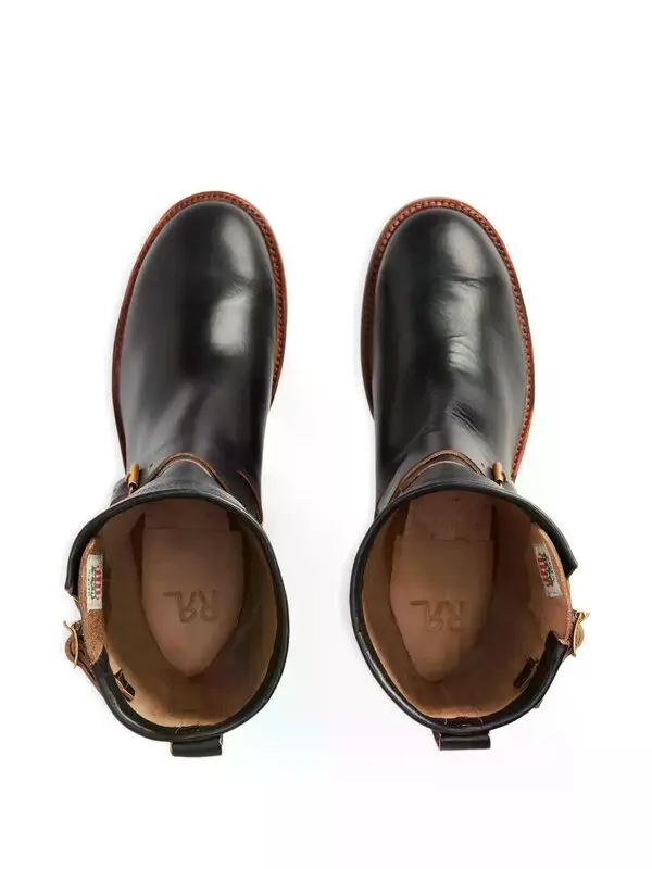 Ralph Lauren Buckle-embellished Biker Boots