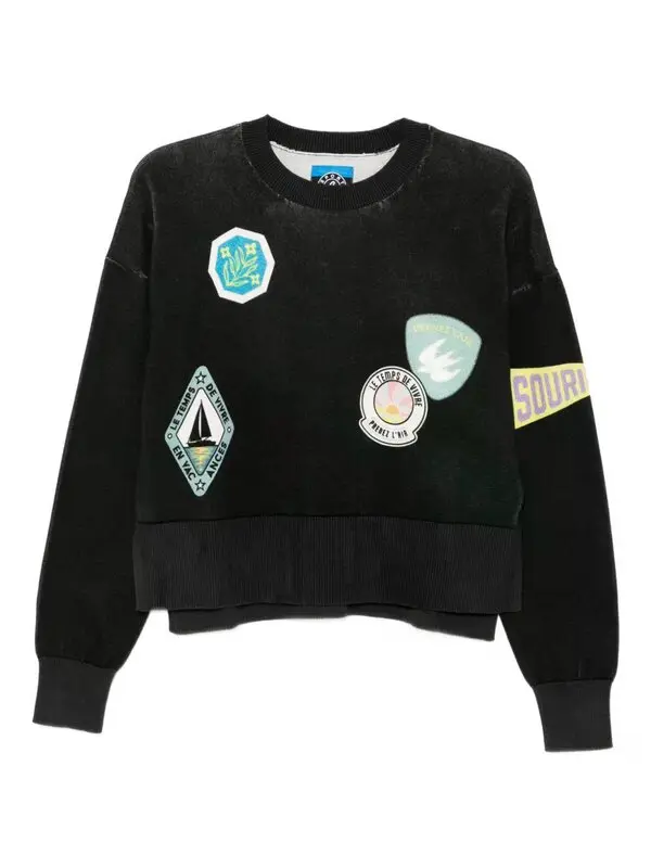SPORT B. BY AGNÈS B. Intarsia Knit Badge Sweater