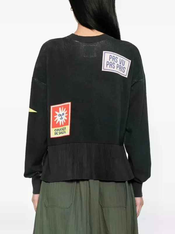 SPORT B. BY AGNÈS B. Intarsia Knit Badge Sweater