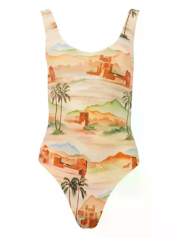 LES BENJAMINS Printed Swimsuit - Neutrals