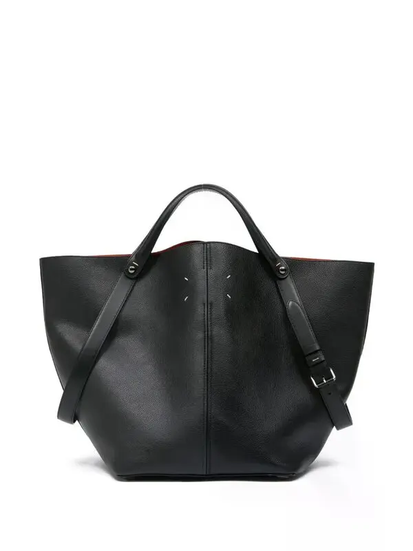 MAISON MARGIELA Large Pebbled Tote Bag - Black
