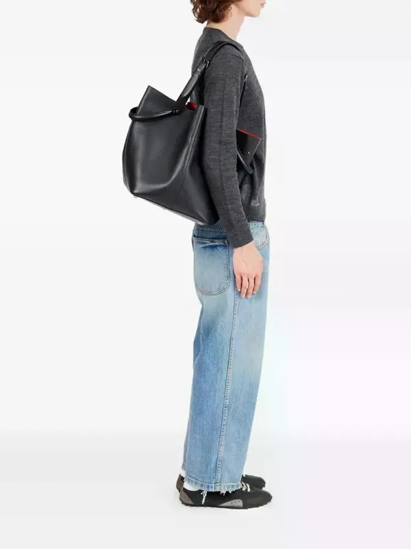 MAISON MARGIELA Large Pebbled Tote Bag - Black