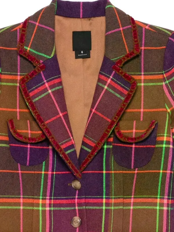 Anna Sui Plaid Jacket