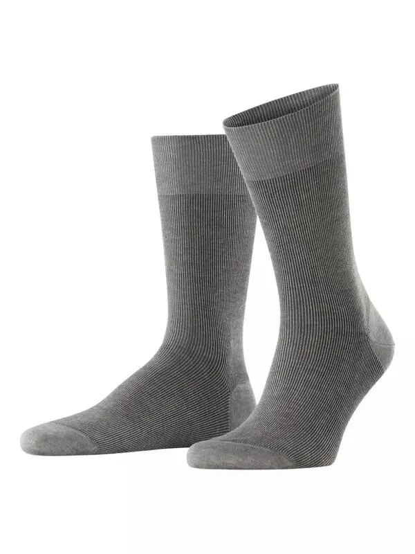 Falke Shadow Stripe Fine Socks - Grey