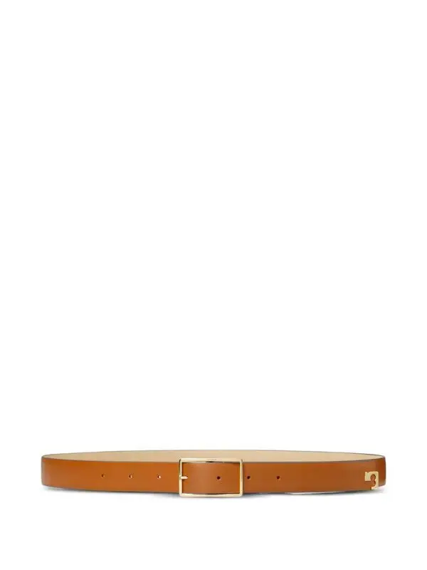 Tory Burch Logo-buckle Leather Belt - Orange