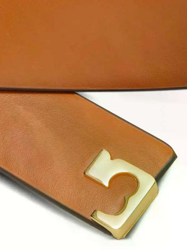 Tory Burch Gigi Leather Belt - Orange