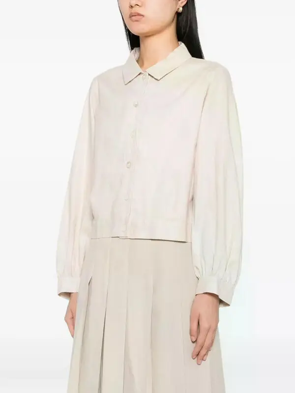 TO B. BY AGNÈS B. Cropped Button-down Shirt
