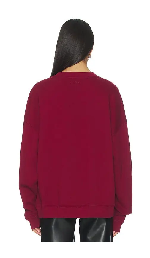 ANINE BING Miles Chenille Sweatshirt - Cabernet