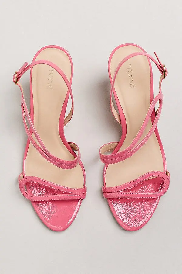 Maeve Loopy Ankle Wrap Heels - Pink