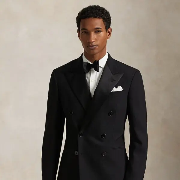 Ralph Lauren Polo Tailored Fit Barathea Tuxedo Jacket - Black