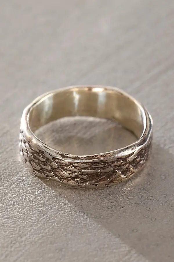 LAUREN WOLF Sterling Snakeskin Band Ring