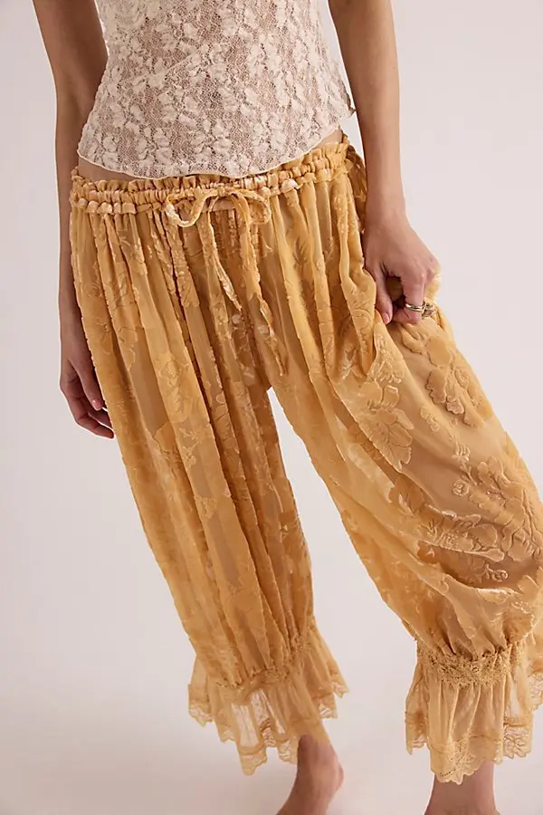 Free People Forever Young Burnout Pants - Desert Mist Combo