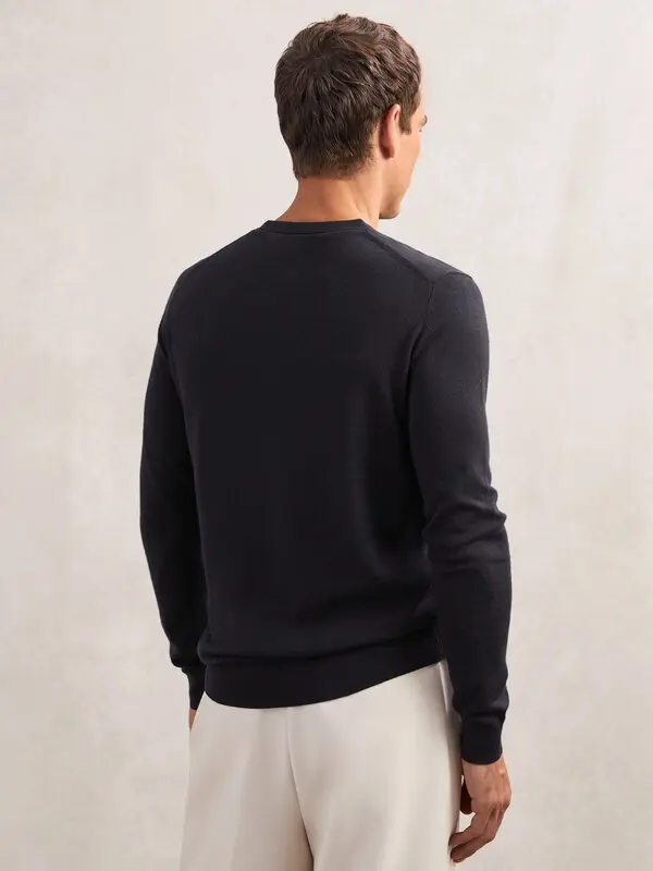 REISS Earl Merino Wool V-neck Jumper