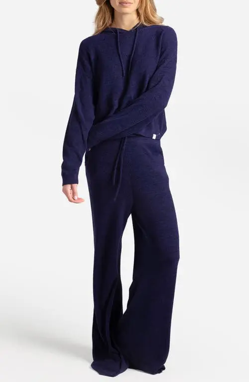 SUNDAY CITIZEN Wide Leg Knit Pants - Maritime Blue