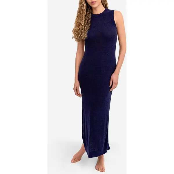 SUNDAY CITIZEN Knit Slit Hem Nightgown - Maritime Blue