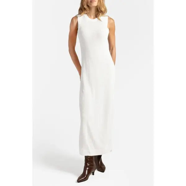 SUNDAY CITIZEN Knit Slit Hem Nightgown - Off White