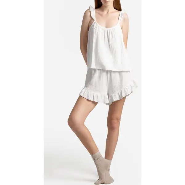 SUNDAY CITIZEN Cotton Gauze Shorts Pajama Set - Off White
