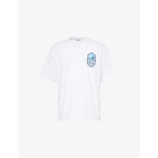 BELIER Alpine View Graphic-print Cotton T-shirt - White