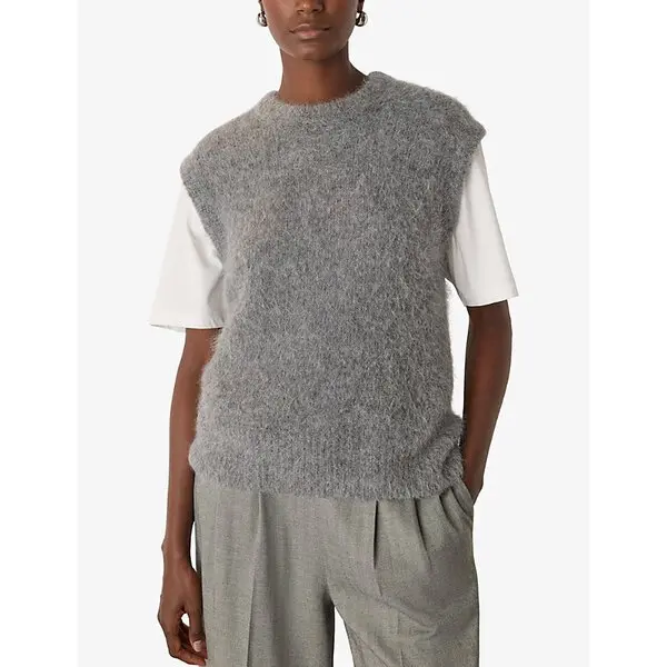 Whistles Round-neck Wool And Alpaca-blend Tank