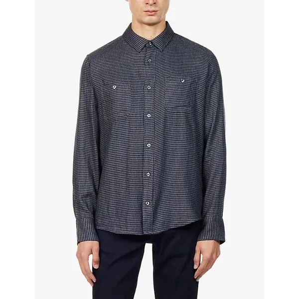 Paige Everett Checked Cotton-blend Shirt