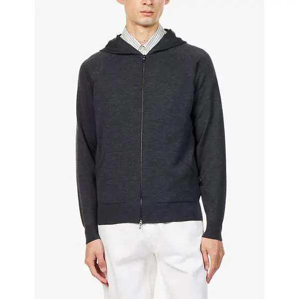 John Smedley Zip-up Merino Wool Hoody