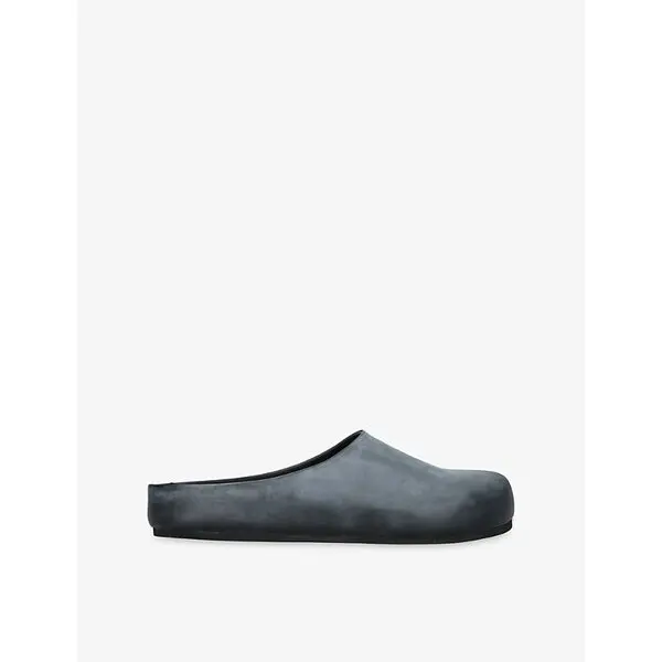 REPRESENT Distressed Leather Mules - Black