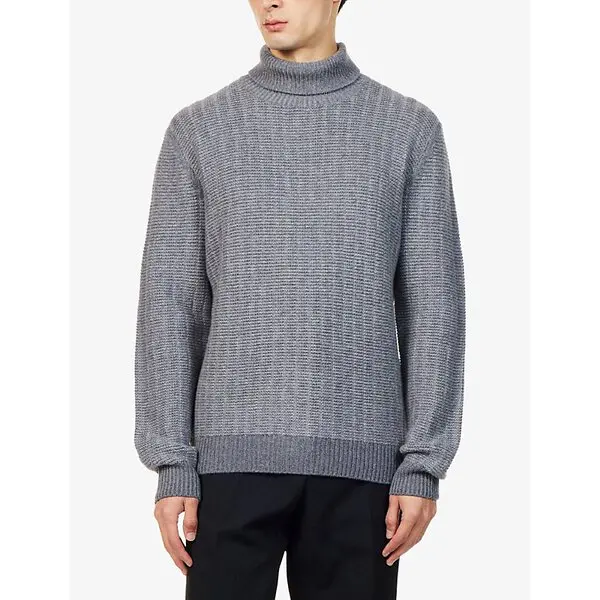 Corneliani Roll-neck Wool And Cashmere Jumper