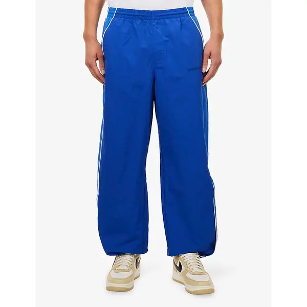 AWAKE NY Logo-embroidered Relaxed-fit Shell Track Bottoms