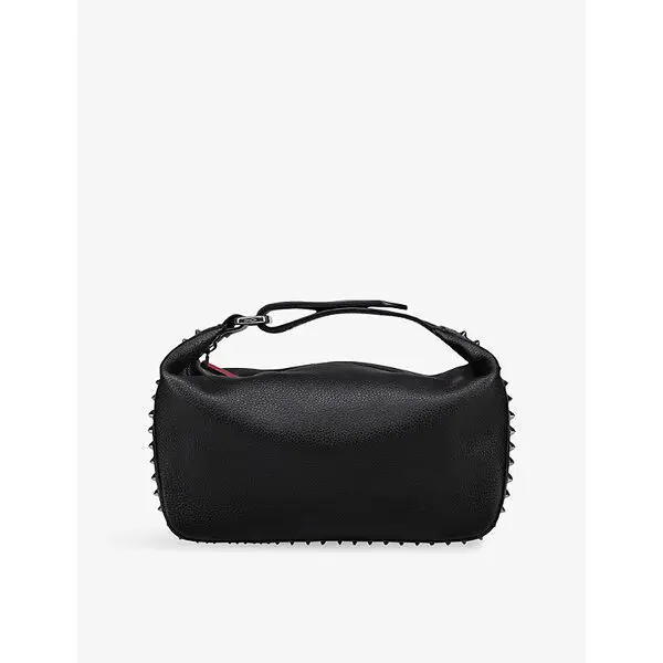 CHRISTIAN LOUBOUTIN Funky Dopp Leather Pouch - Black/gun Metal