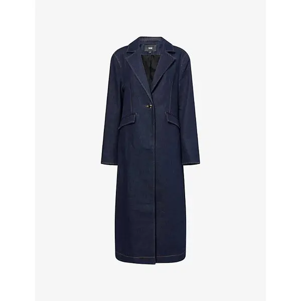 Paige Symone Notch-lapels Denim Coat