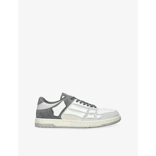 Amiri Skel Distressed Suede Trainers - Grey