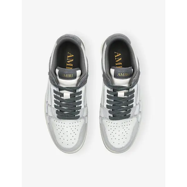 Amiri Skel Distressed Suede Trainers - Grey