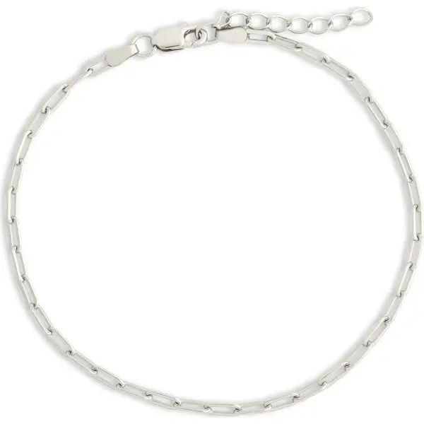 Sterling Forever Paper Clip Chain Bracelet - Silver