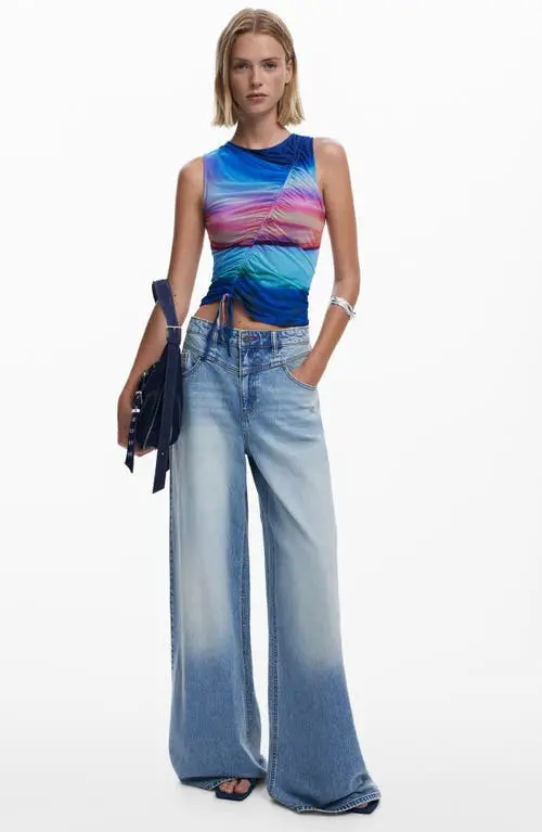 Desigual Shadow Pocket Wide-leg Jeans
