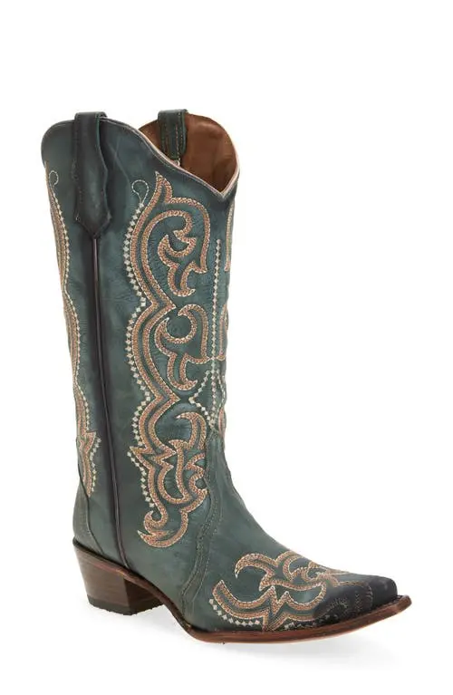 CIRCLE G Knee High Western Boot - Blue