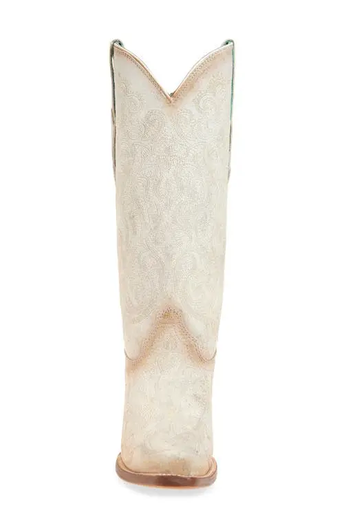 CORRAL Embroidered Western Boots - White