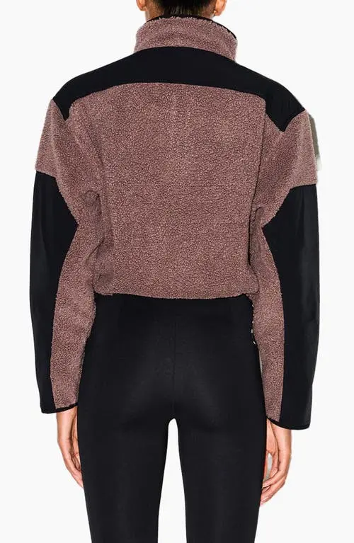 SKIMS Faux Shearling Zip Jacket - Umber