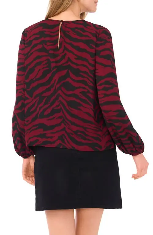 Vince Camuto Zebra Stripe Cutout Top